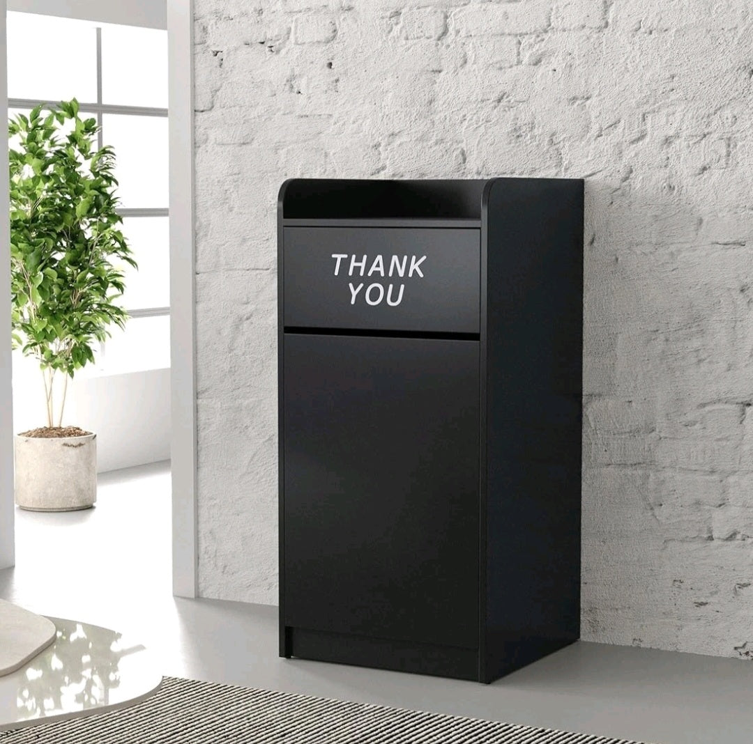 Restaurant Takeaway Bin - Commercial Grade Trash Bin Cabinet - Black ...