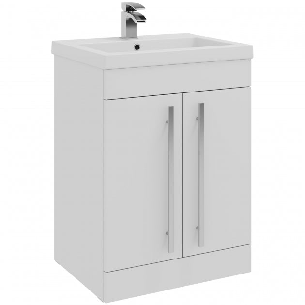 Milan Floor Standing 2 Door Unit & Basin - 600mm – PlumbStore Direct ...