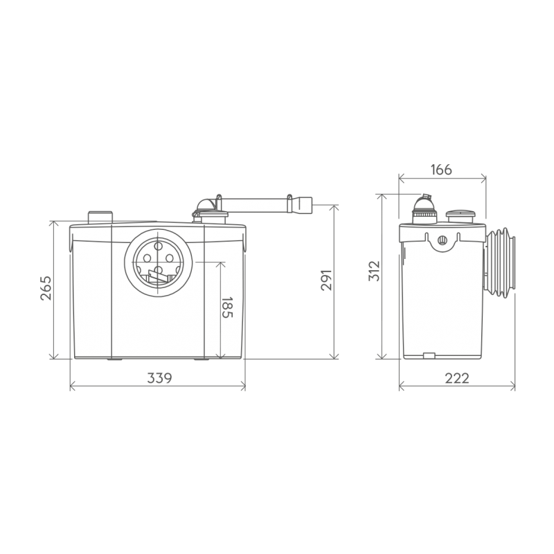 SaniPlus UP Macerator Pump – PlumbStore Direct