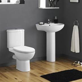 Mayfield Toilet & Basin Set - Close Coupled Toilet With Basin & Pedest ...
